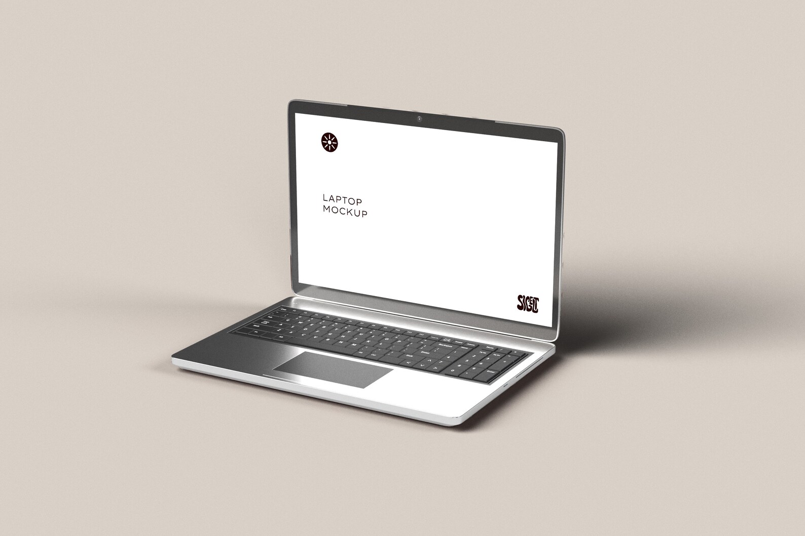 Laptop Mockup With Changeable Background and Shadow Color, Customizable ...