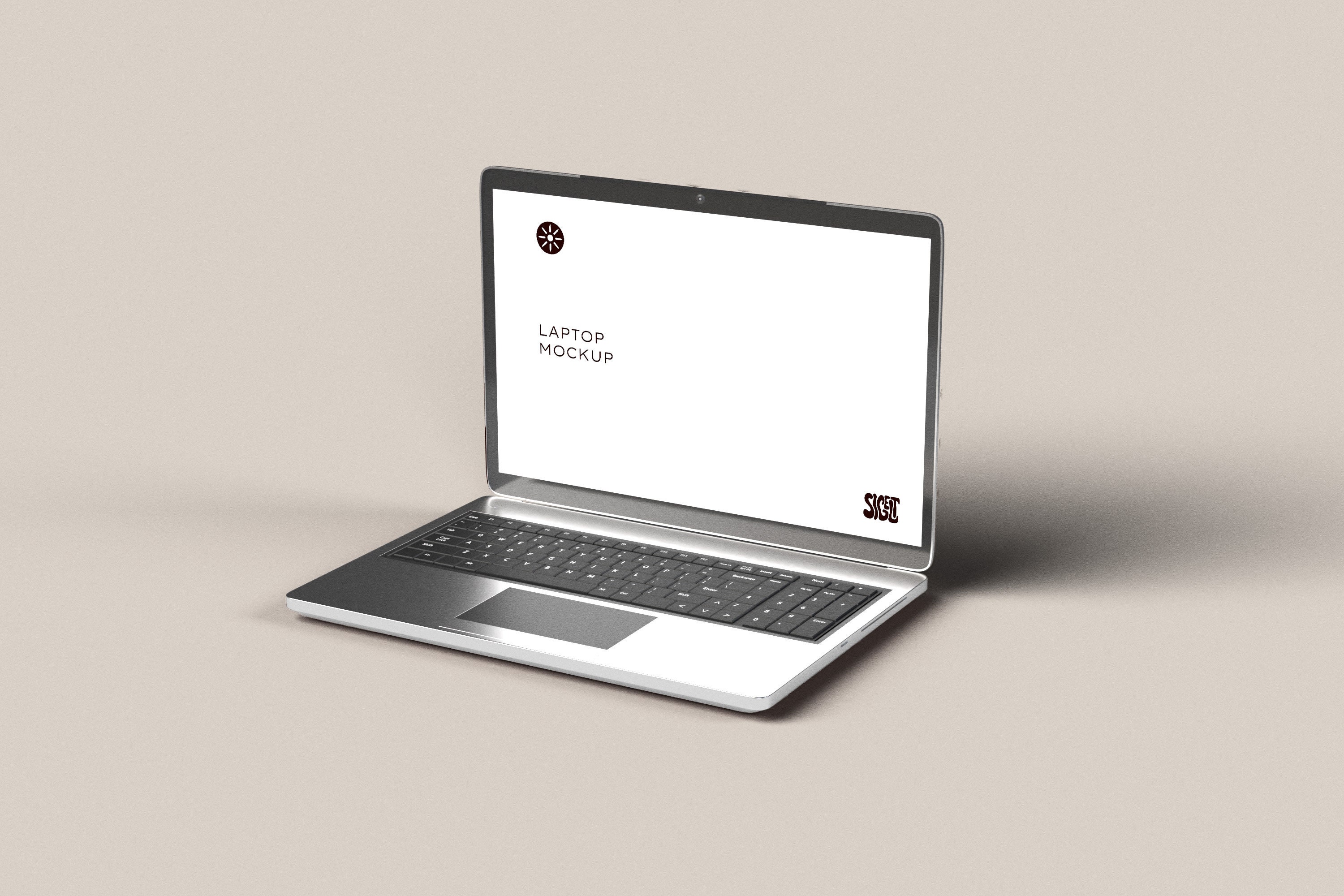 Laptop Mockup With Changeable Background and Shadow Color, Customizable ...