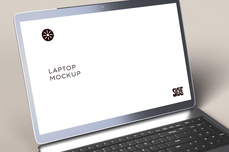 Laptop Mockup With Changeable Background and Shadow Color, Customizable ...