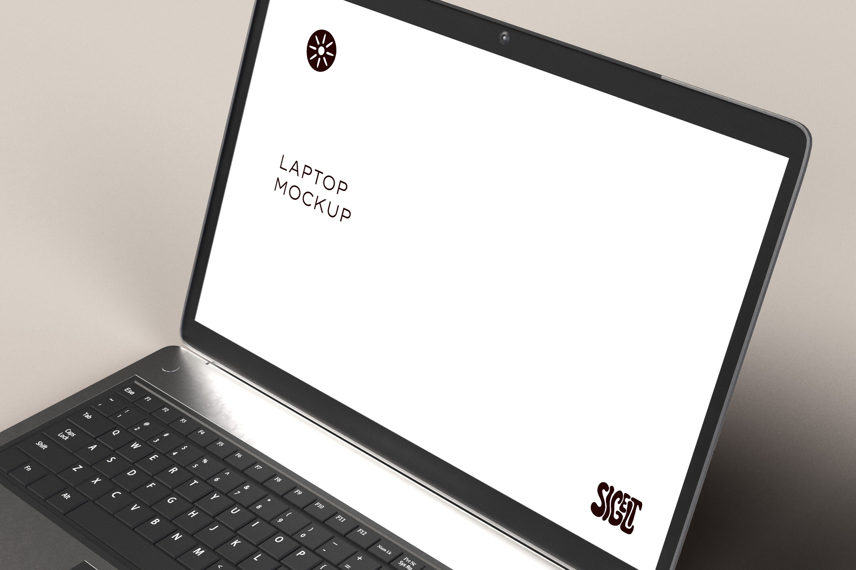 Laptop Mockup With Changeable Background and Shadow Color, Customizable ...