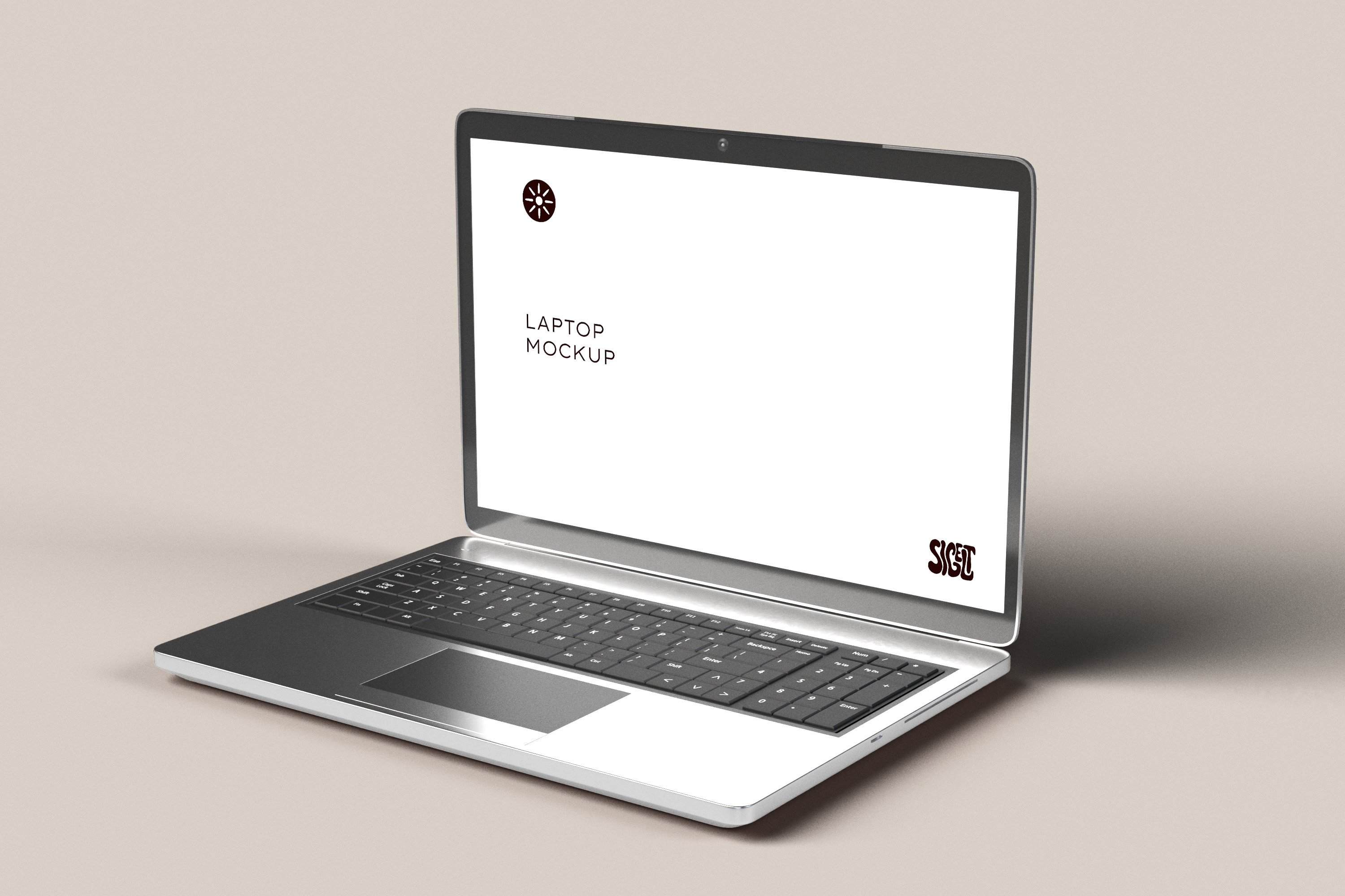 Laptop Mockup With Changeable Background and Shadow Color, Customizable ...