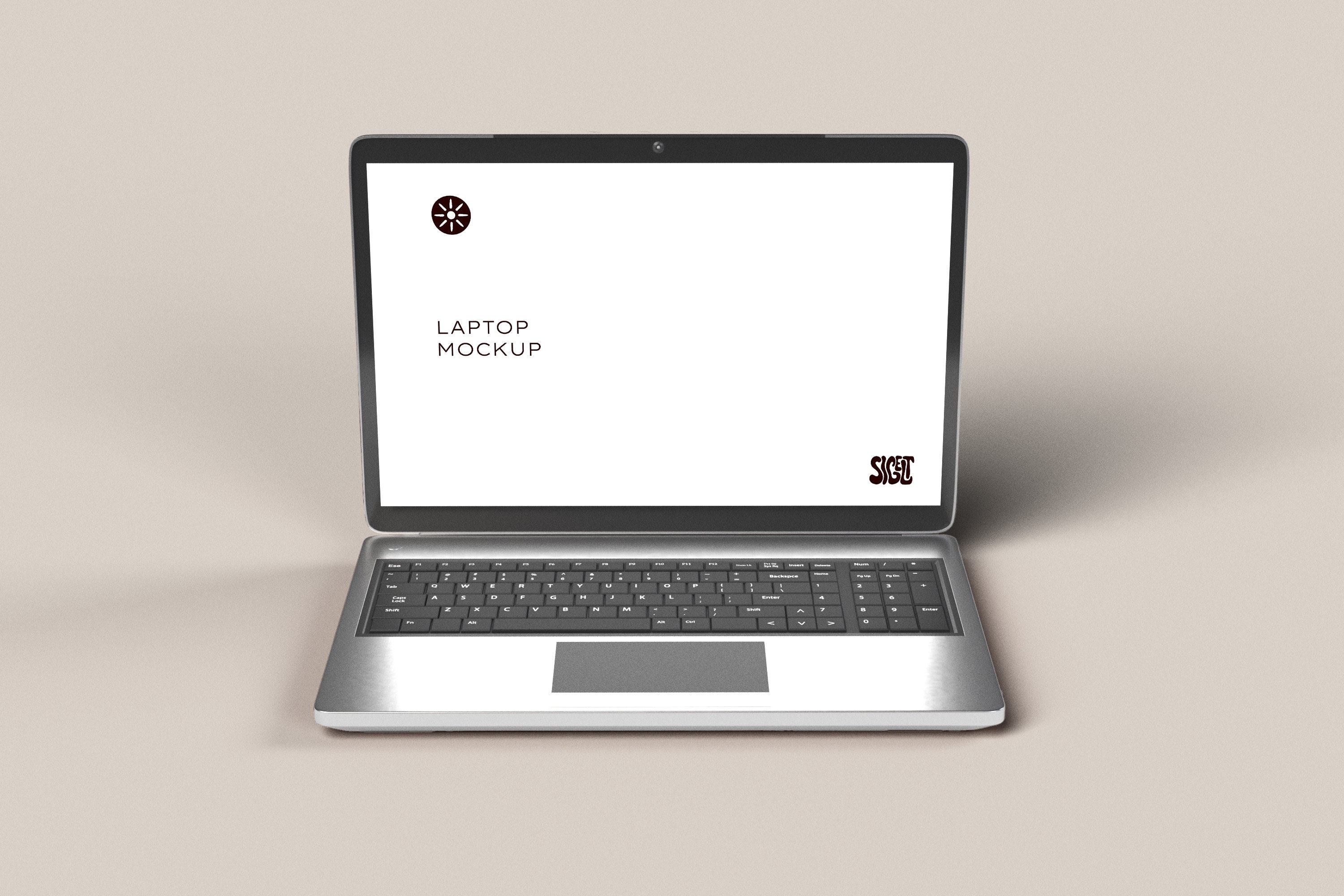 Laptop Mockup With Changeable Background and Shadow Color, Customizable ...