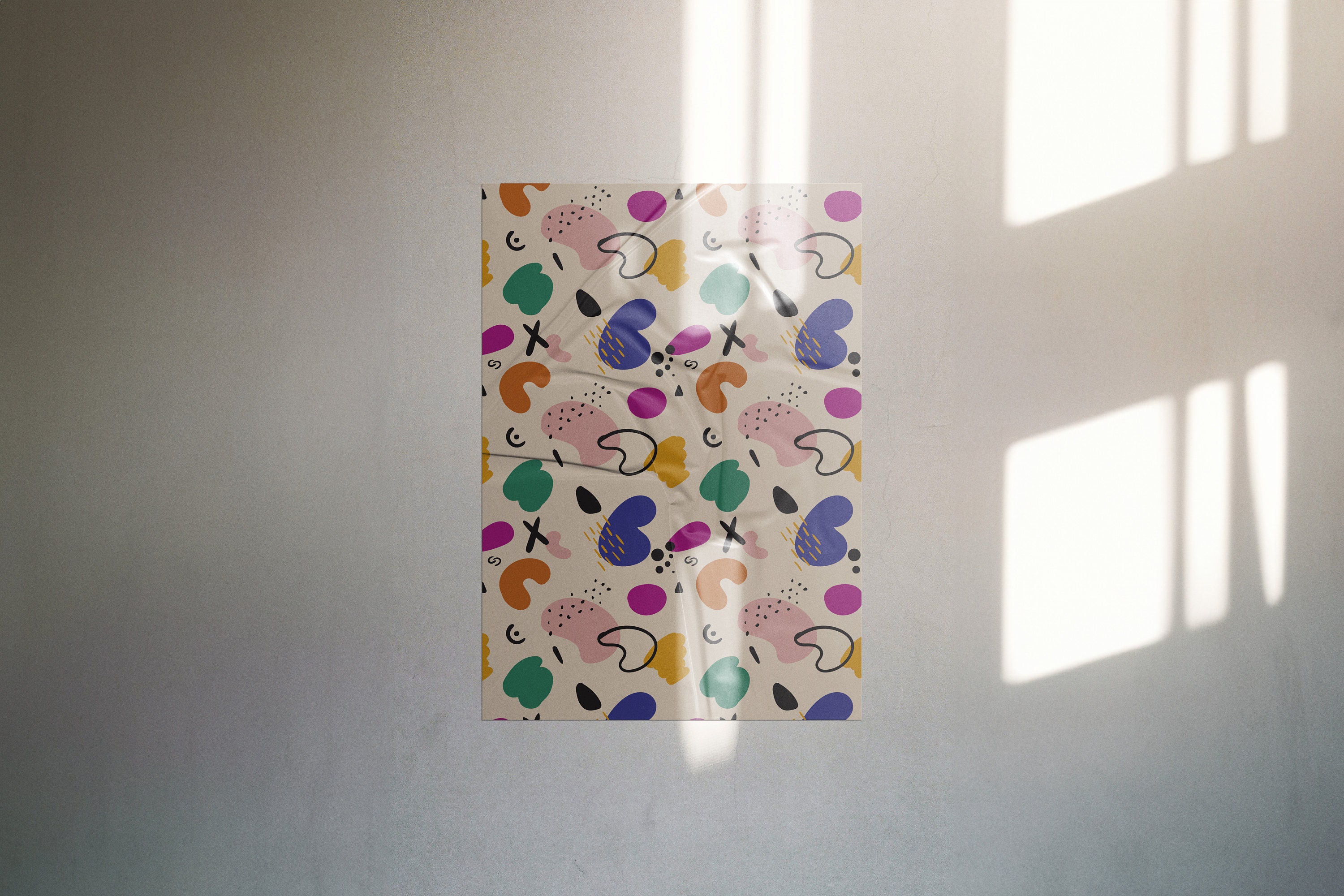 Sunbeam Poster Mockup, Wall Art With Sunlight Effect, Poster Design ...