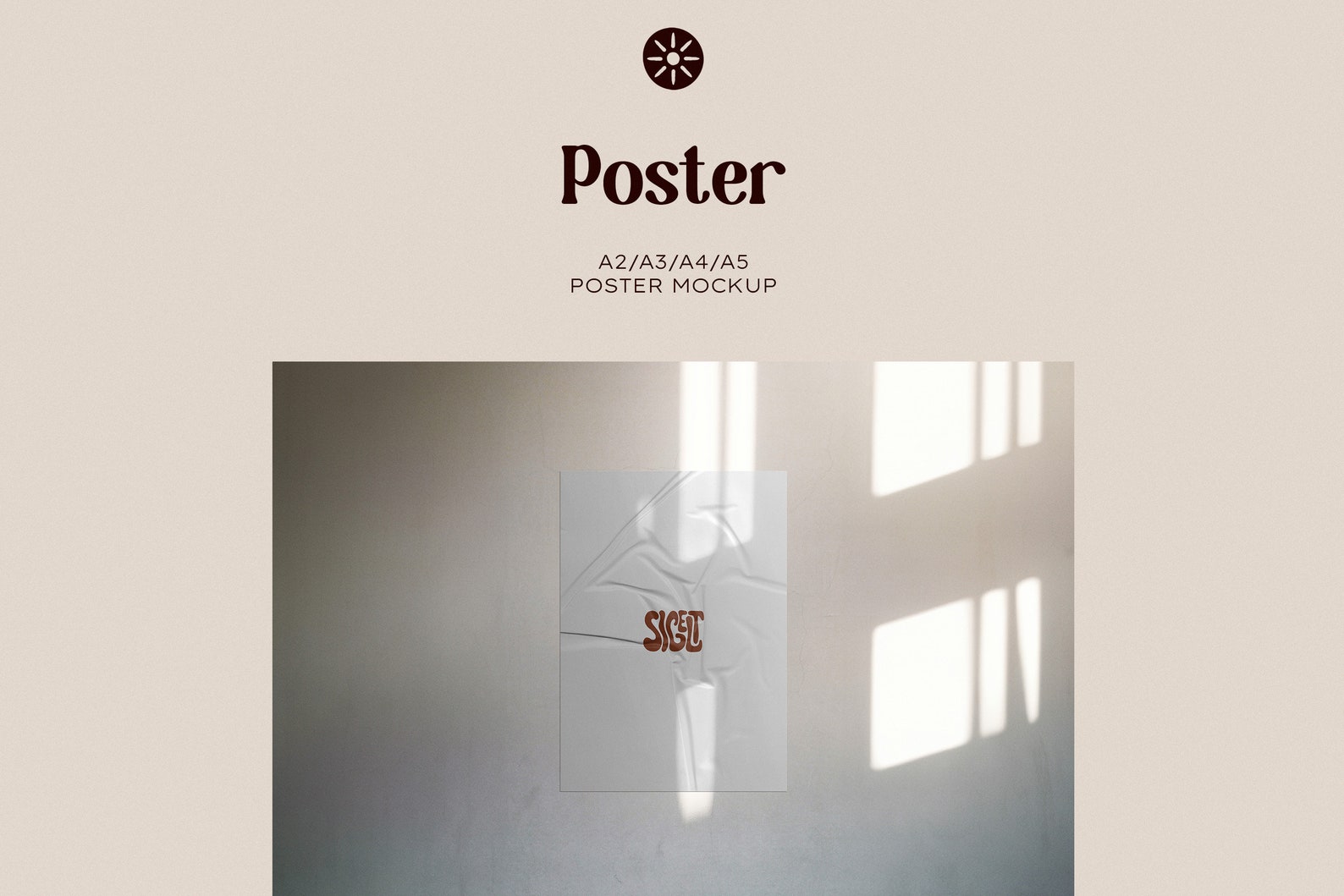 Sunbeam Poster Mockup, Wall Art With Sunlight Effect, Poster Design ...