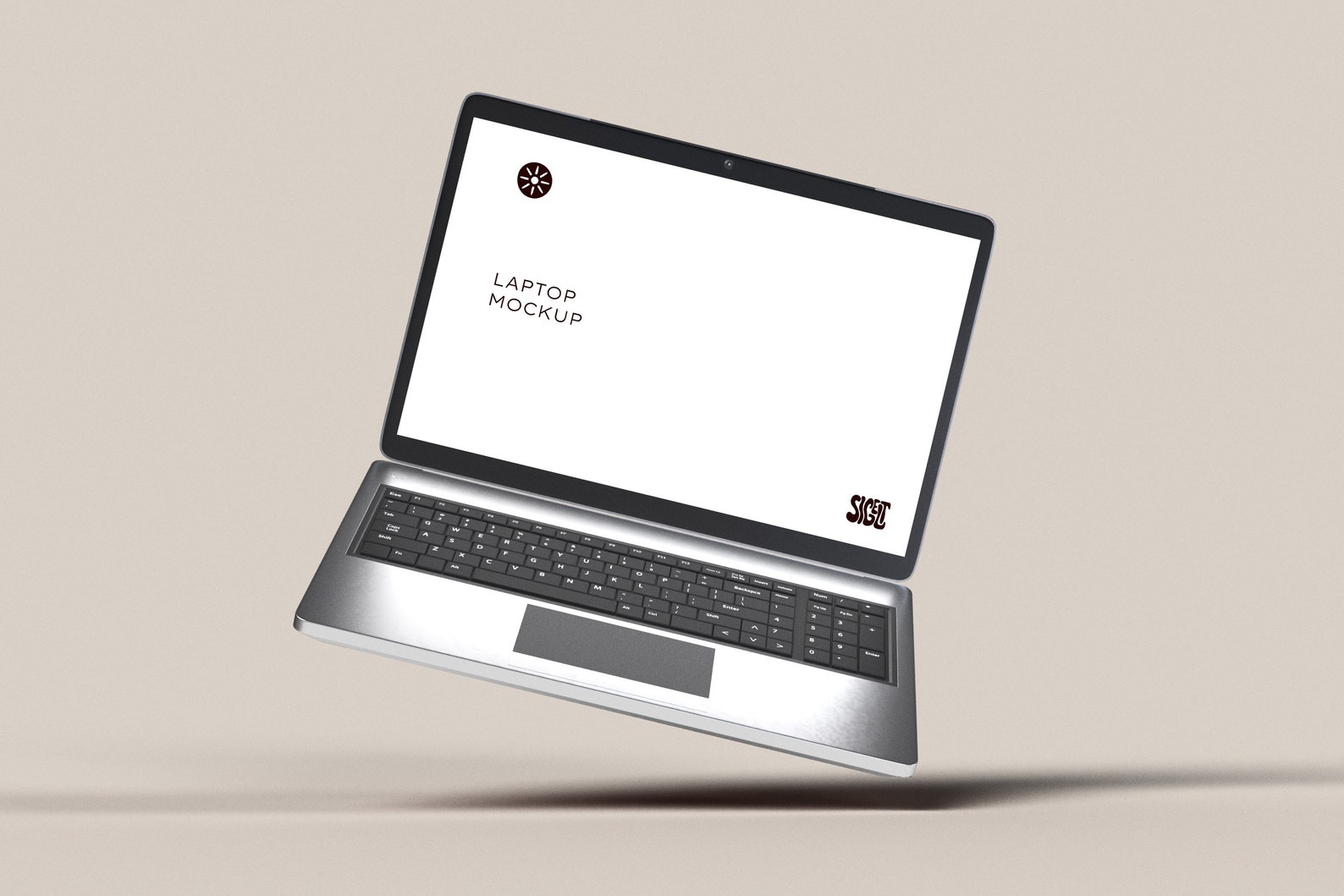 Laptop Mockup With Changeable Background and Shadow Color, Customizable ...