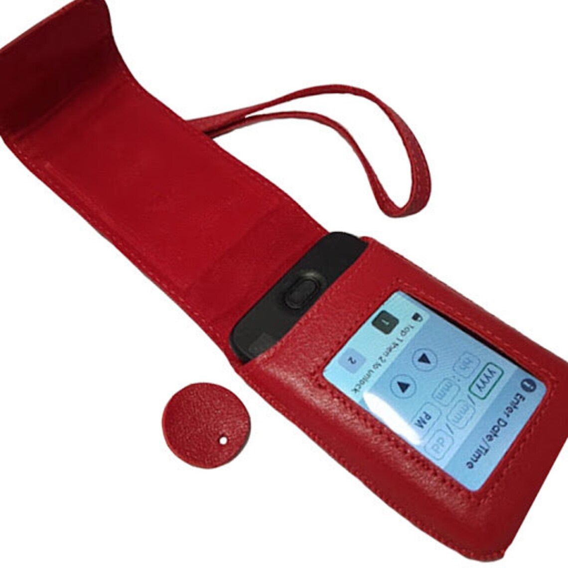Dexcom G6 Receiver Touchscreen Genuine Leather Case With Clip Red - Etsy