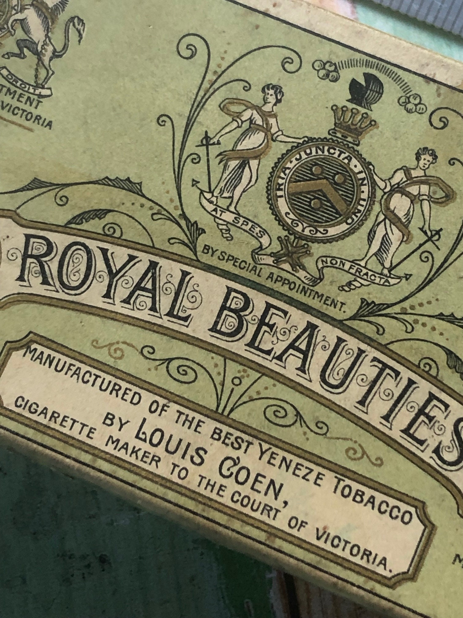 Very Old and Rare Victorian Tin Advertising Cigarette Tin Louis Coen ...