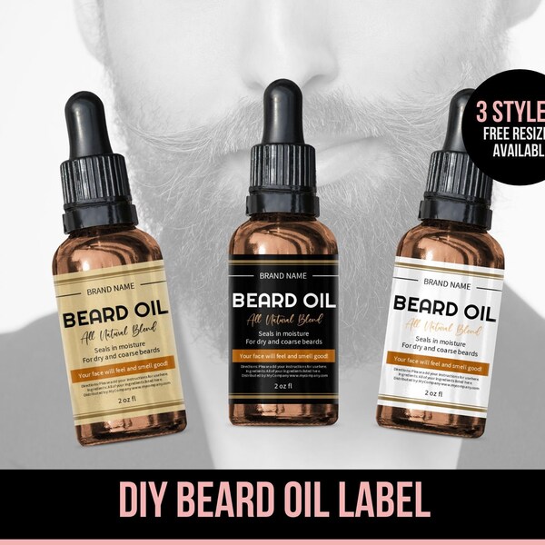 Beard Oil Label - Etsy