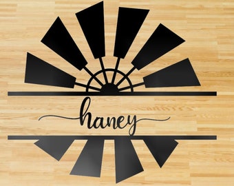 Windmill Name Sign | Etsy
