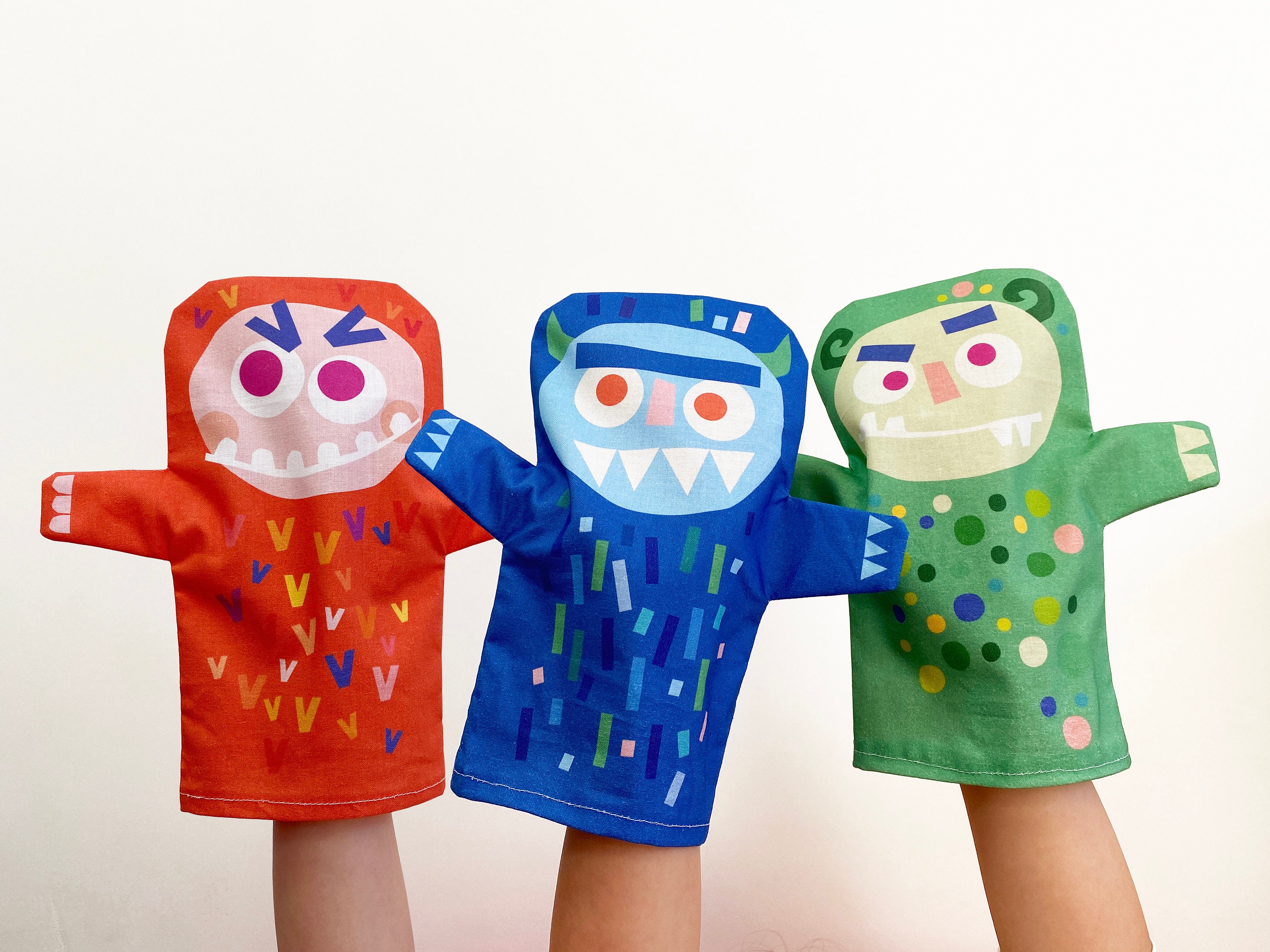 Monster Glove Puppet Hand Puppet Pretend Play - Etsy