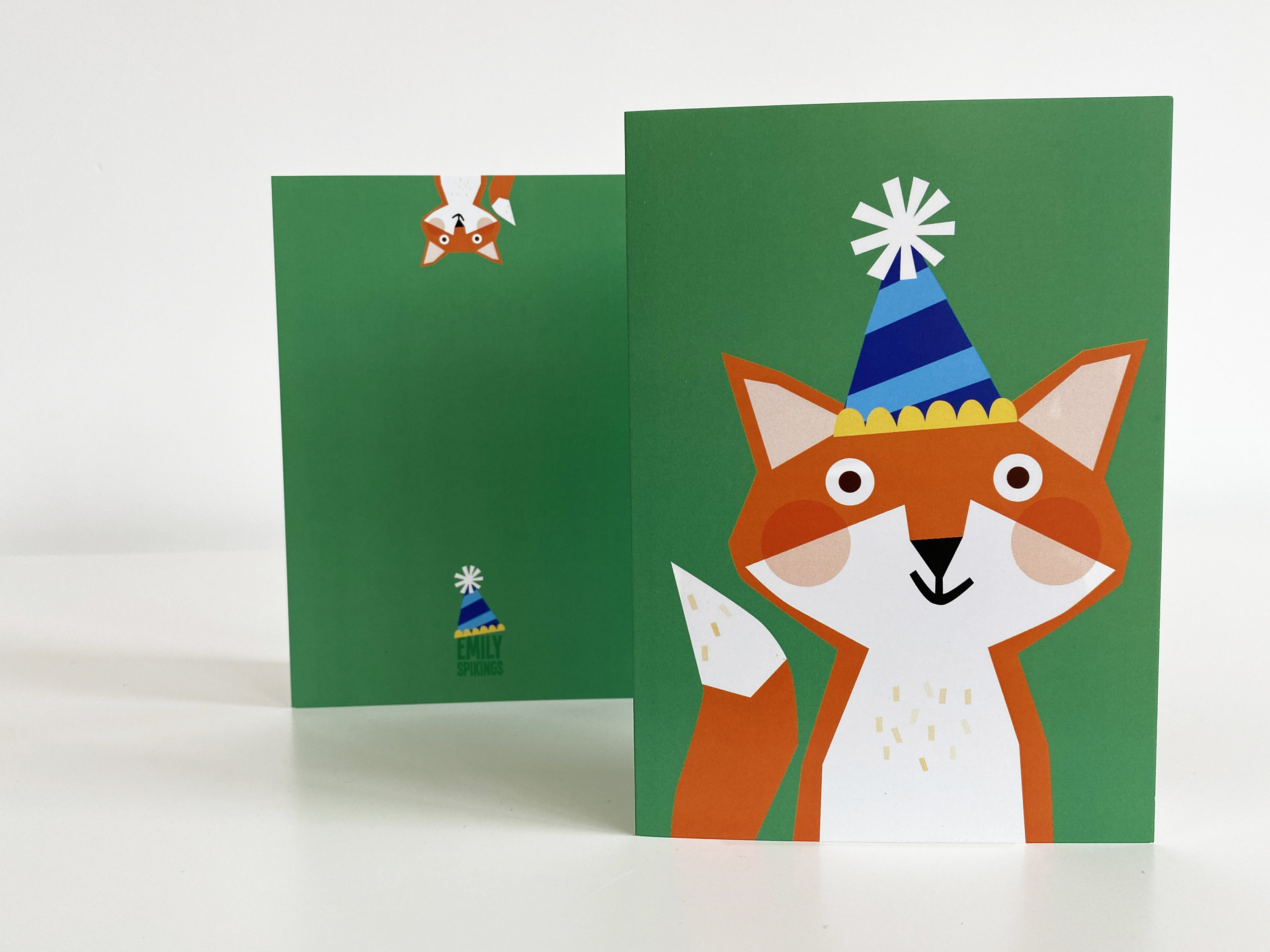 Childrens Fox Card Birthday Party Invite Blank Celebration Card ...