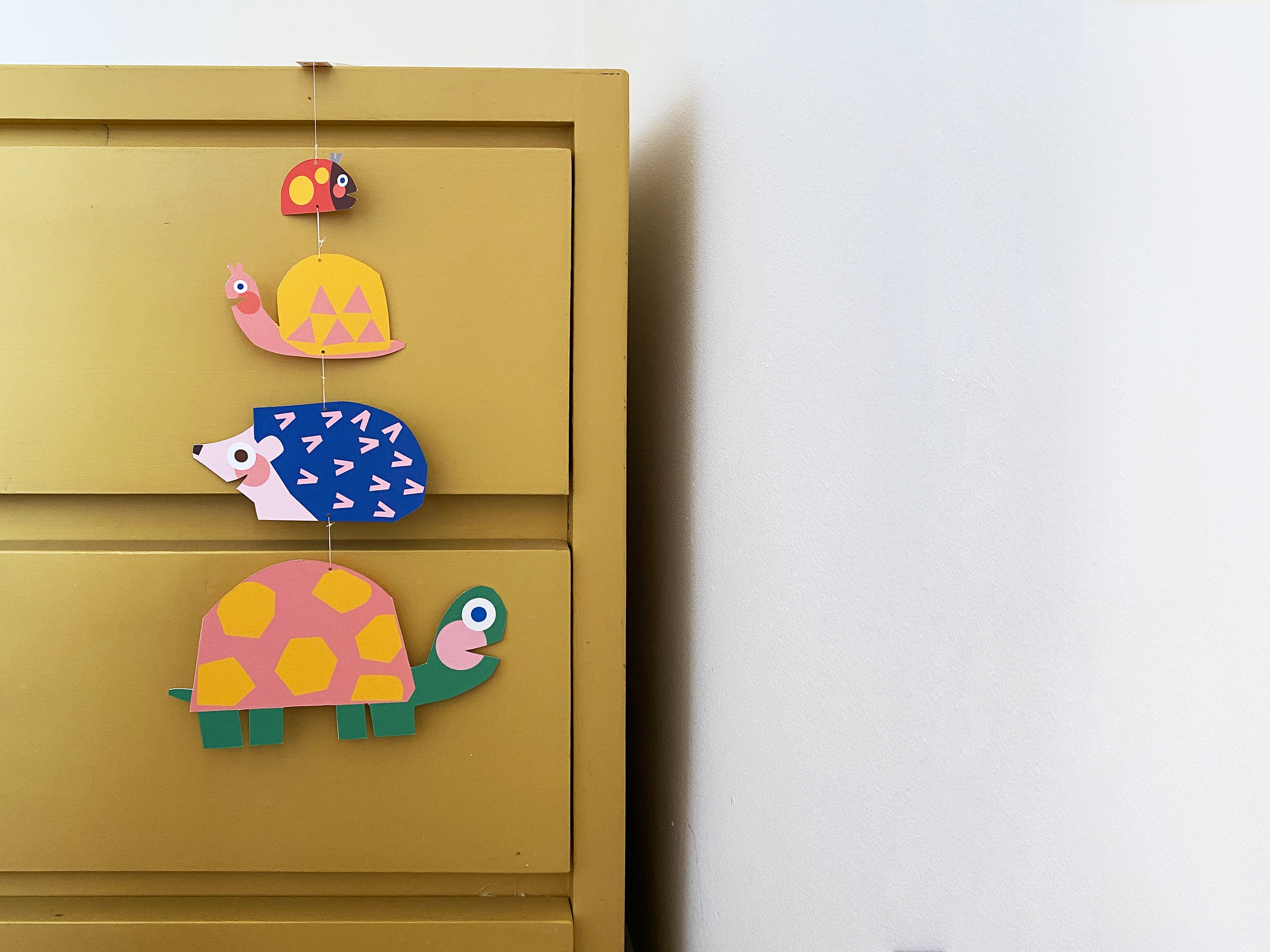 Animal Mobile Paper Mobile Tortoise Hedgehog Snail Ladybird Kid Mobile ...