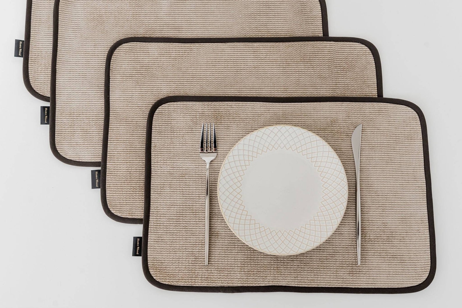 Set of 6 Modern Texture Placemats Rectangle Placemats - Etsy