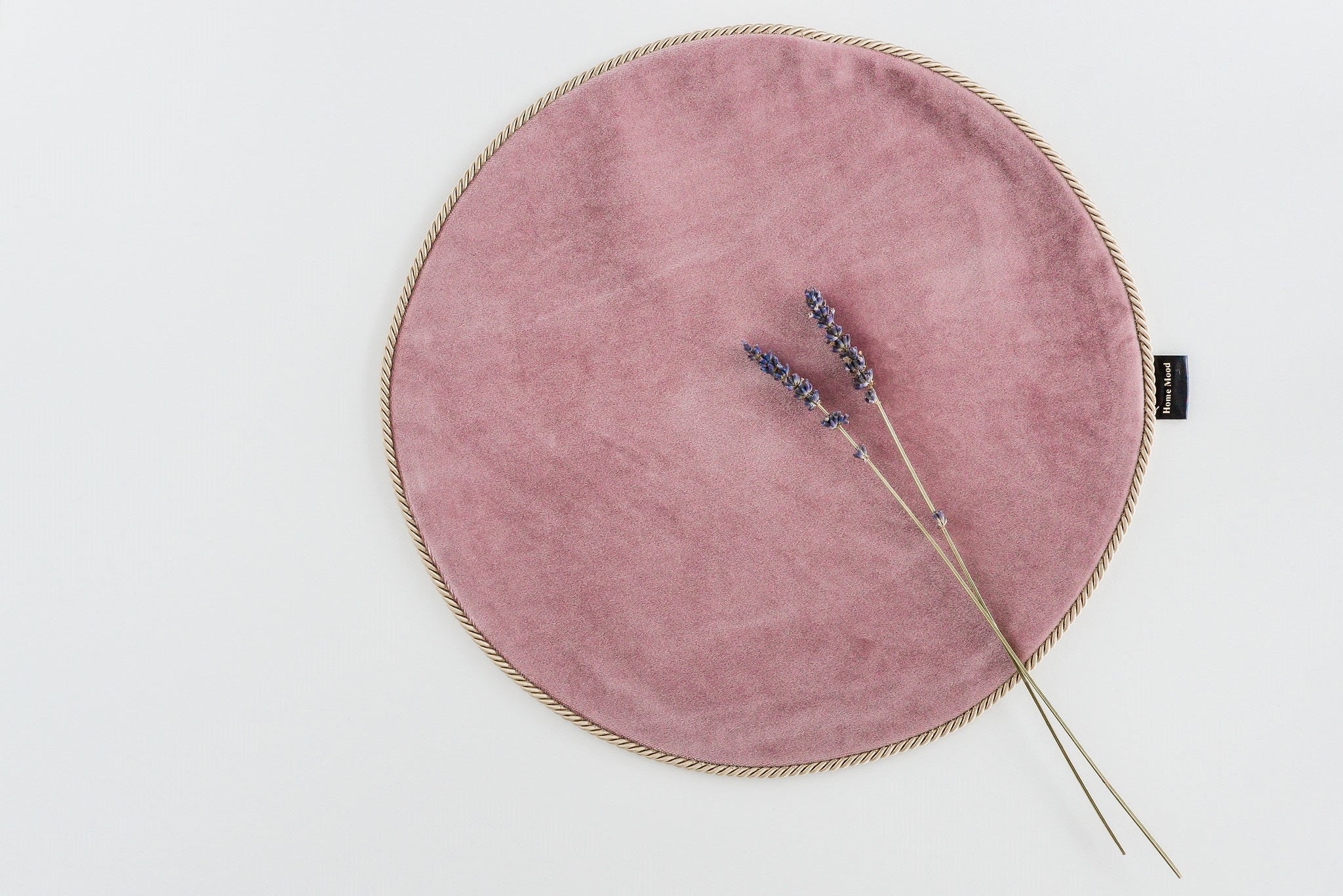 Pink Velvet Round Placemats Set of 4/ Dusty Rose Placemat Set - Etsy