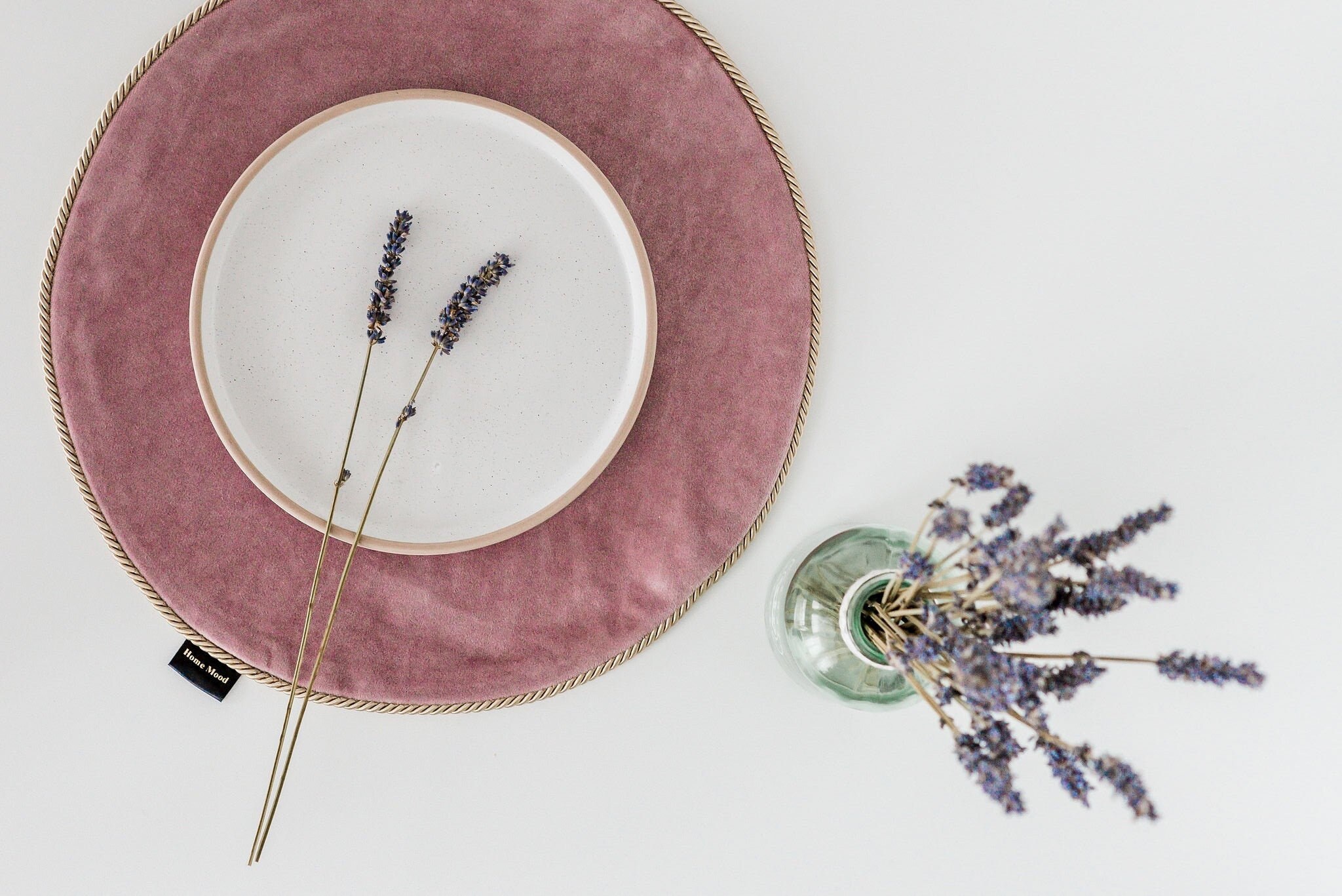 Pink Velvet Round Placemats Set of 4/ Dusty Rose Placemat Set - Etsy