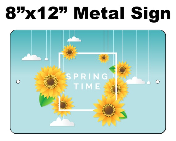 8x12 Metal Sign Wreath Z1 Spring 21 Flowers - Etsy