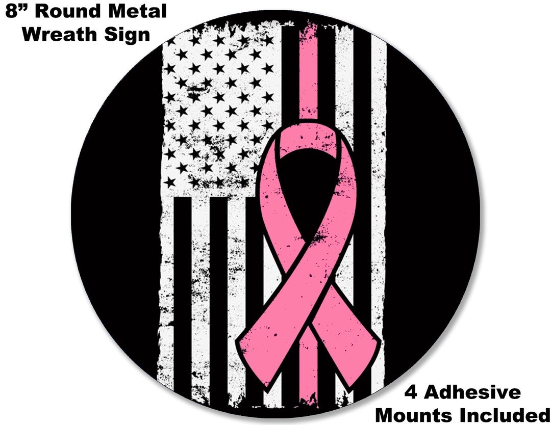 8 Metal Wreath Sign Breast Cancer Awareness 11 Pink - Etsy