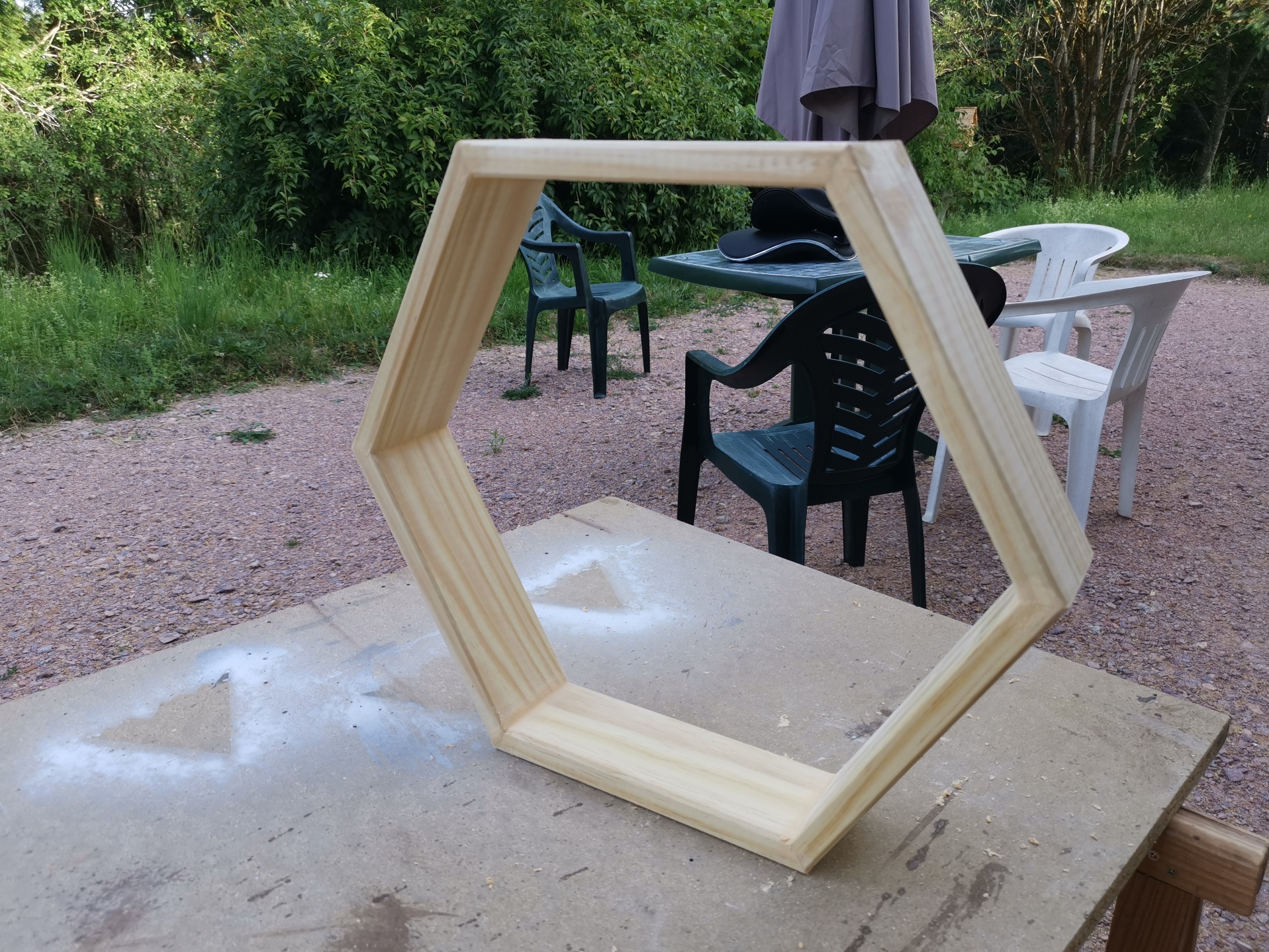 Single octagonal wall shelf or to lay | Etsy