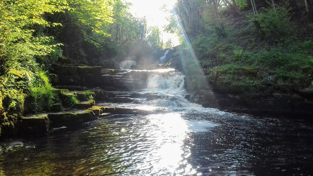 Mounted Photo Print, Poll an Easa Waterfall, Co. Leitrim, Ireland ...