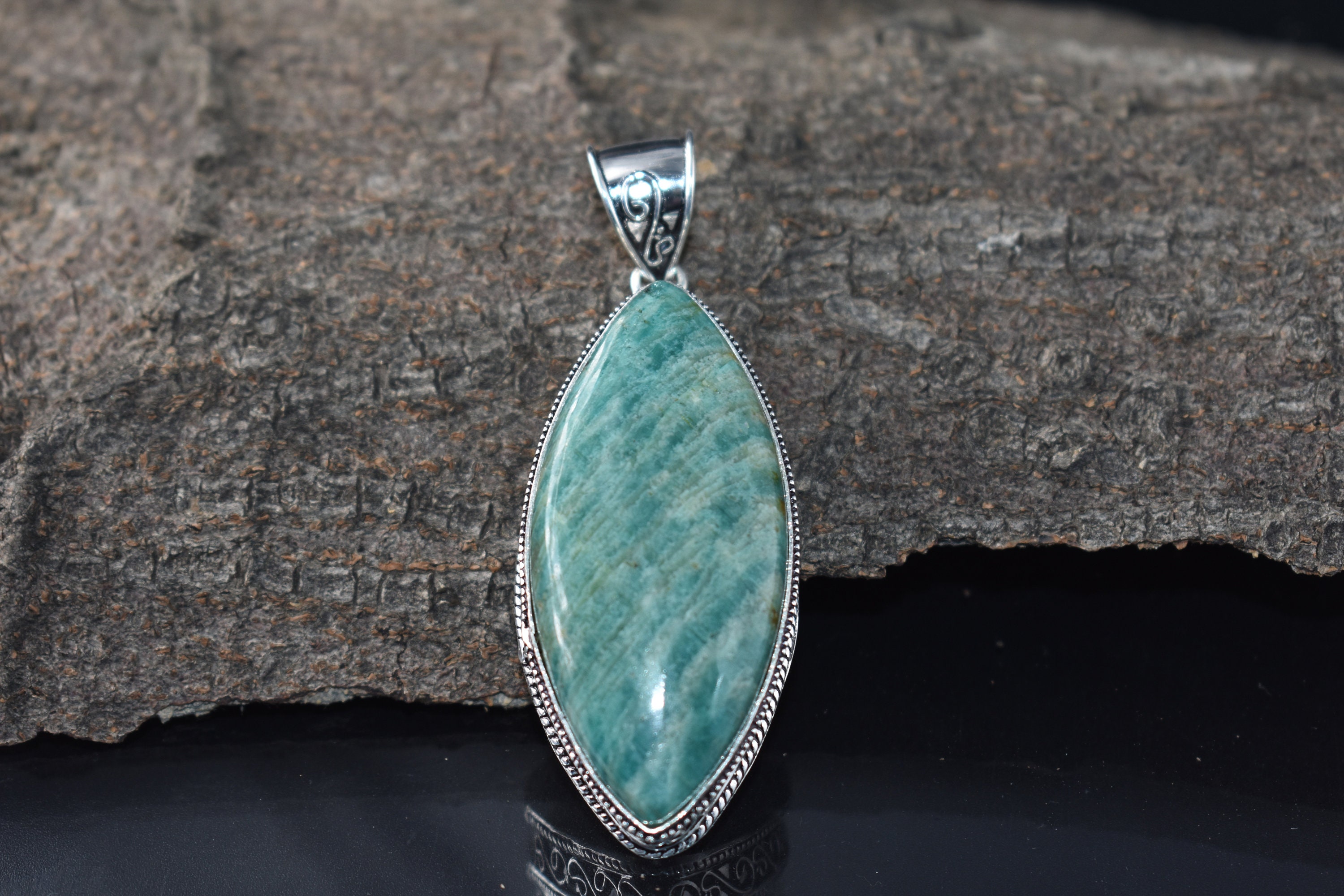 Natürlicher Amazonit Schmuck 925 Sterling Silber Amazonit | Etsy