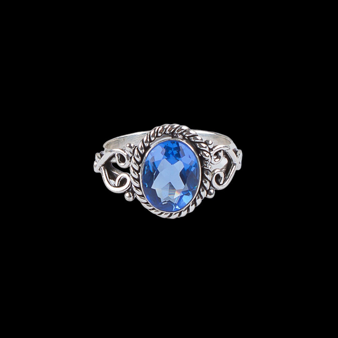 Solid 925 Sterling Silver Tanzanite Gemstone Signet Ring, December ...