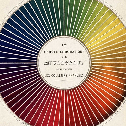 Vintage British Color Chart Color Wheel Art Print Primary - Etsy