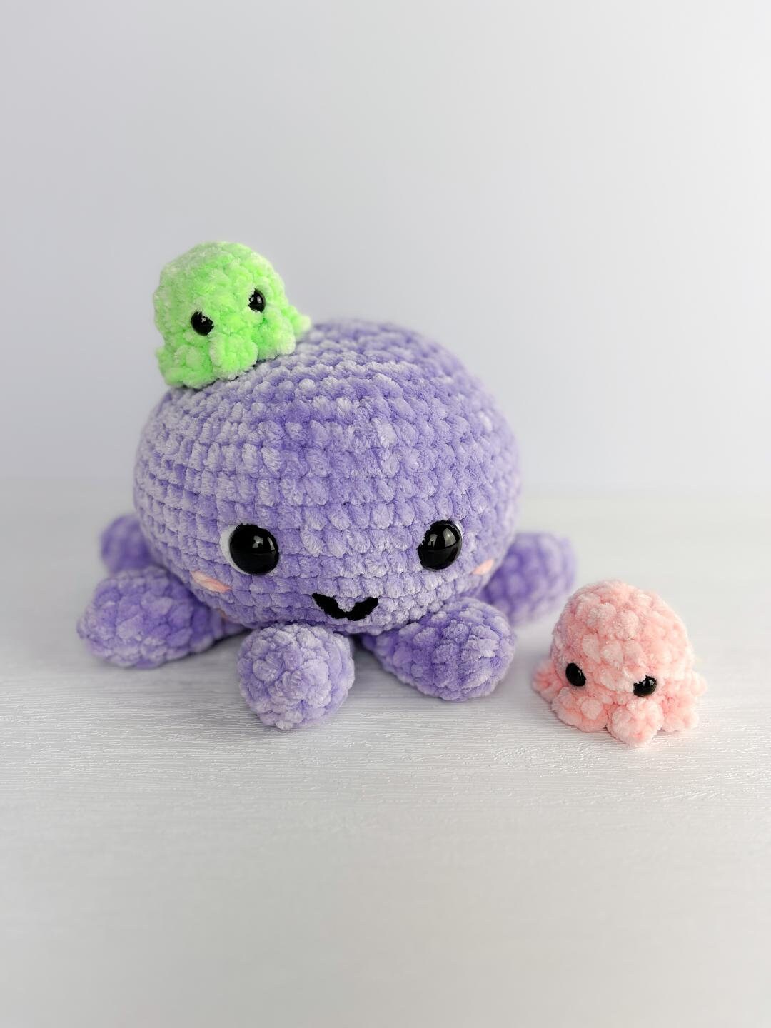Mama Octopus With Two Babies MADE TO ORDER - Etsy