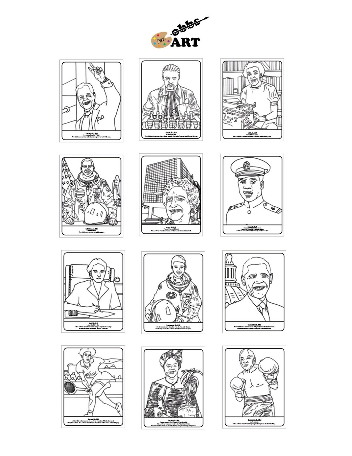 Black History 365 Coloring Book for Kids Download - Etsy