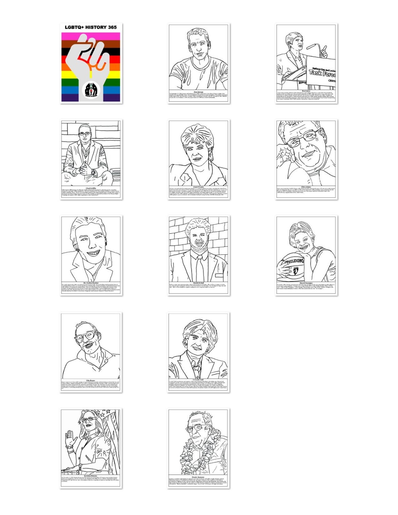 LGBTQ+ History 365 Coloring Book for Kids Download - Etsy