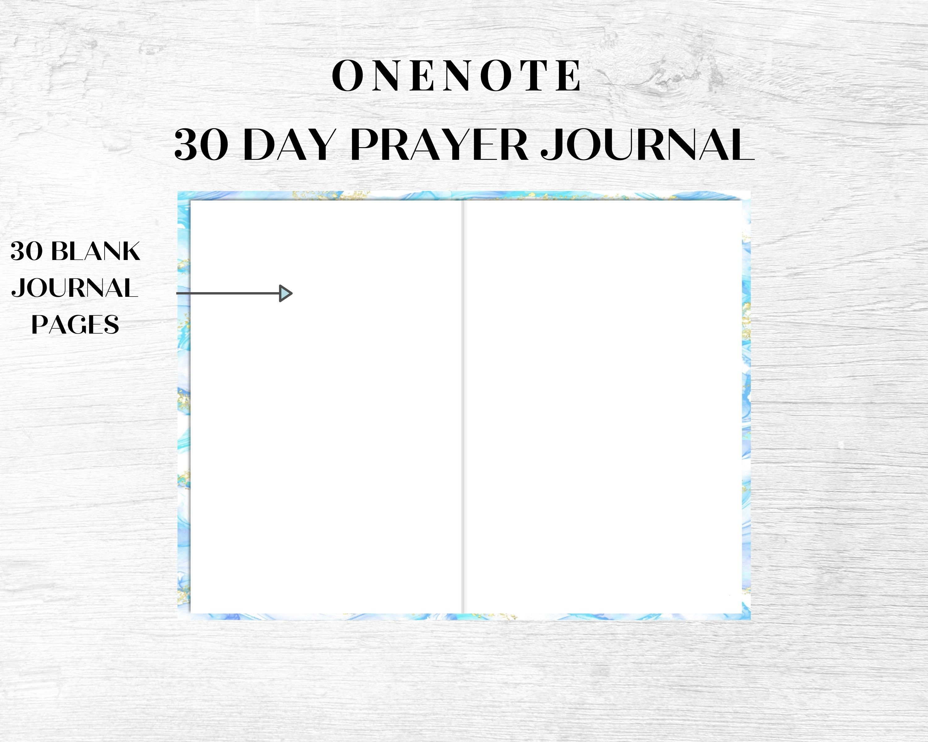 Onenote 30 Day Prayer Journal Style 1 - Etsy