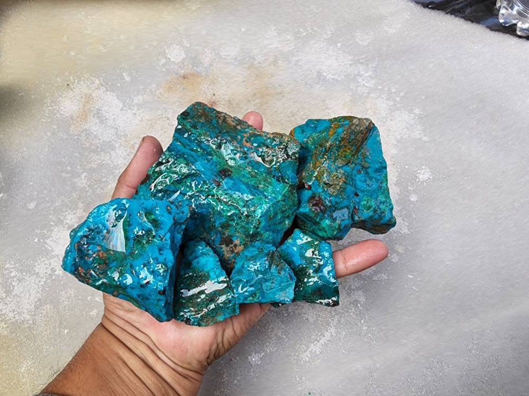 Lot 1kg Chrysocolla Rough Peru**** - Etsy
