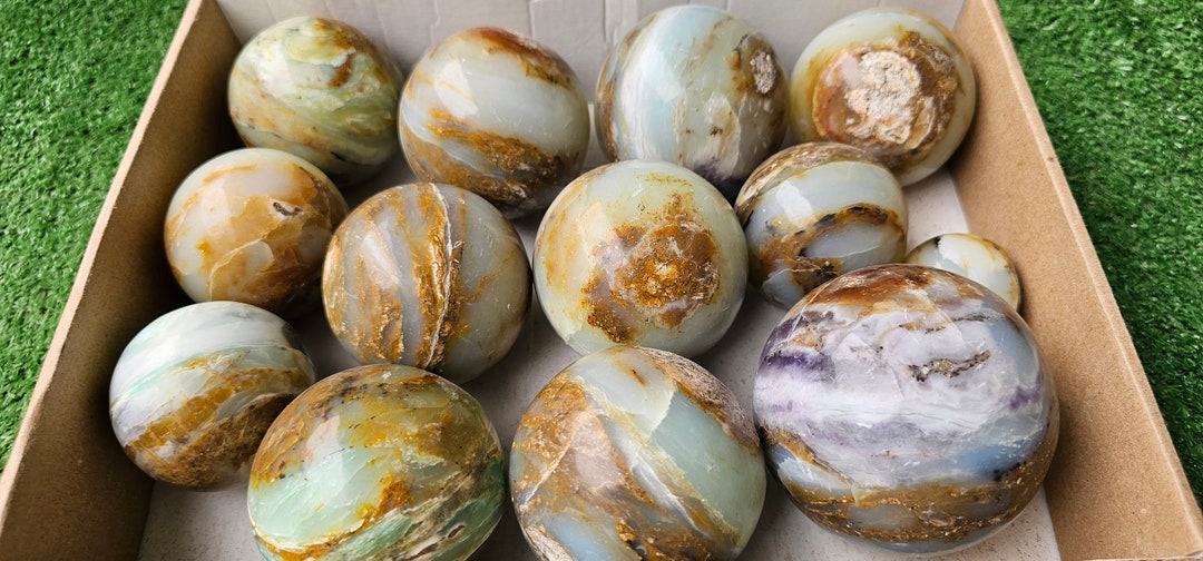 Lot 13 Andean Opal Blue Sphere** - Etsy