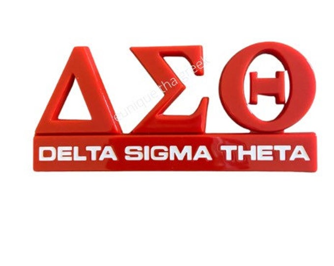 Sale Delta Sigma Theta Red Car Decal - Etsy