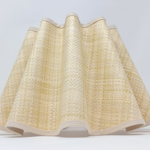 LINEN LAMPSHADE WAVY Natural Flat Bottom Clip on Light - Etsy Australia