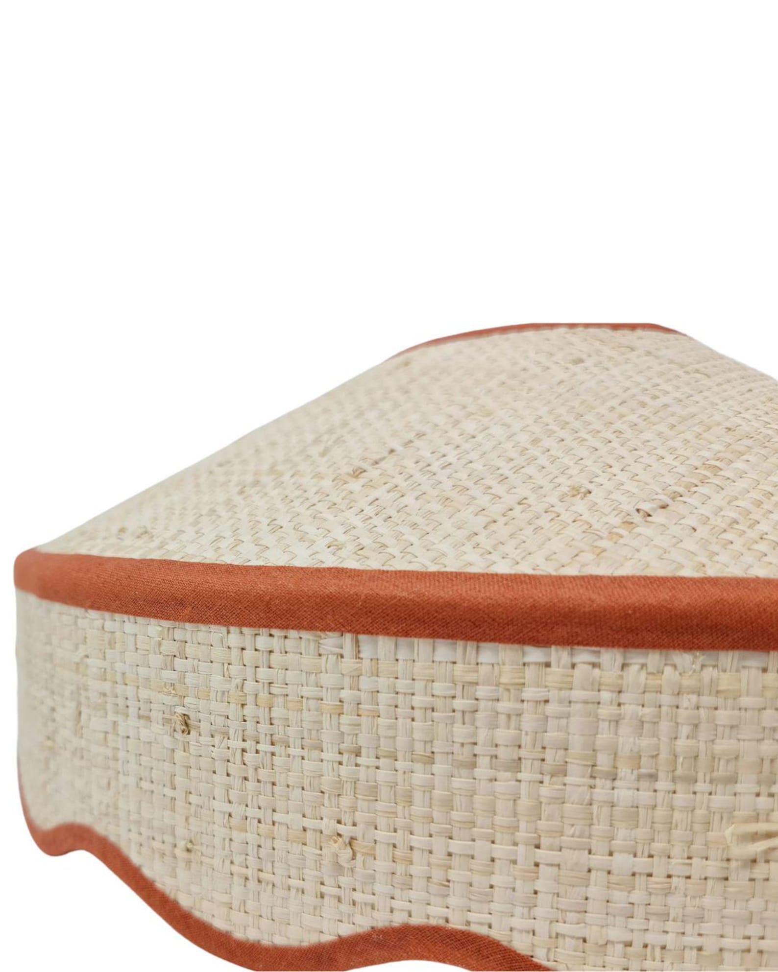 RAFFIA LAMPSHADE - Carasol Shade With Scallop Belt - Tapered - Natural ...