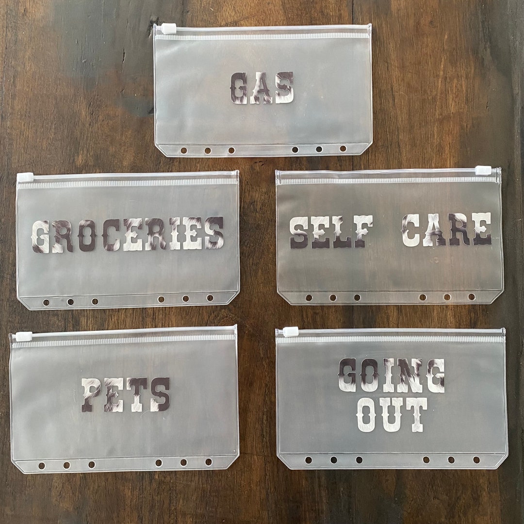 Customizable A6 or Personal Binder/wallet cowhide Vinyl Cash Envelopes ...