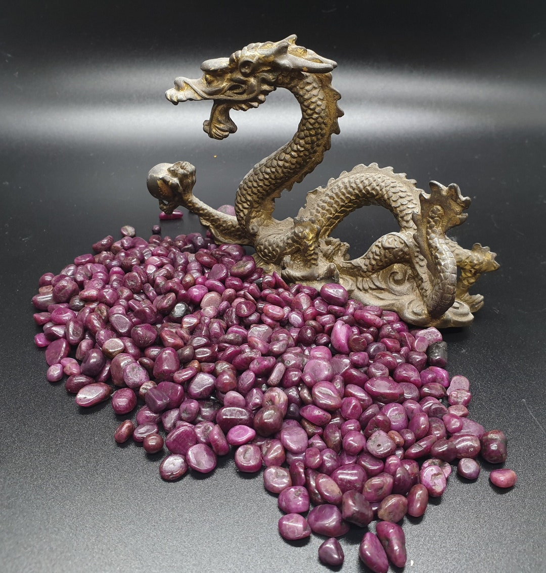 Ruby Beads Ruby Tumbled Stones Indian Polished Ruby Ruby Tumbled Bead ...
