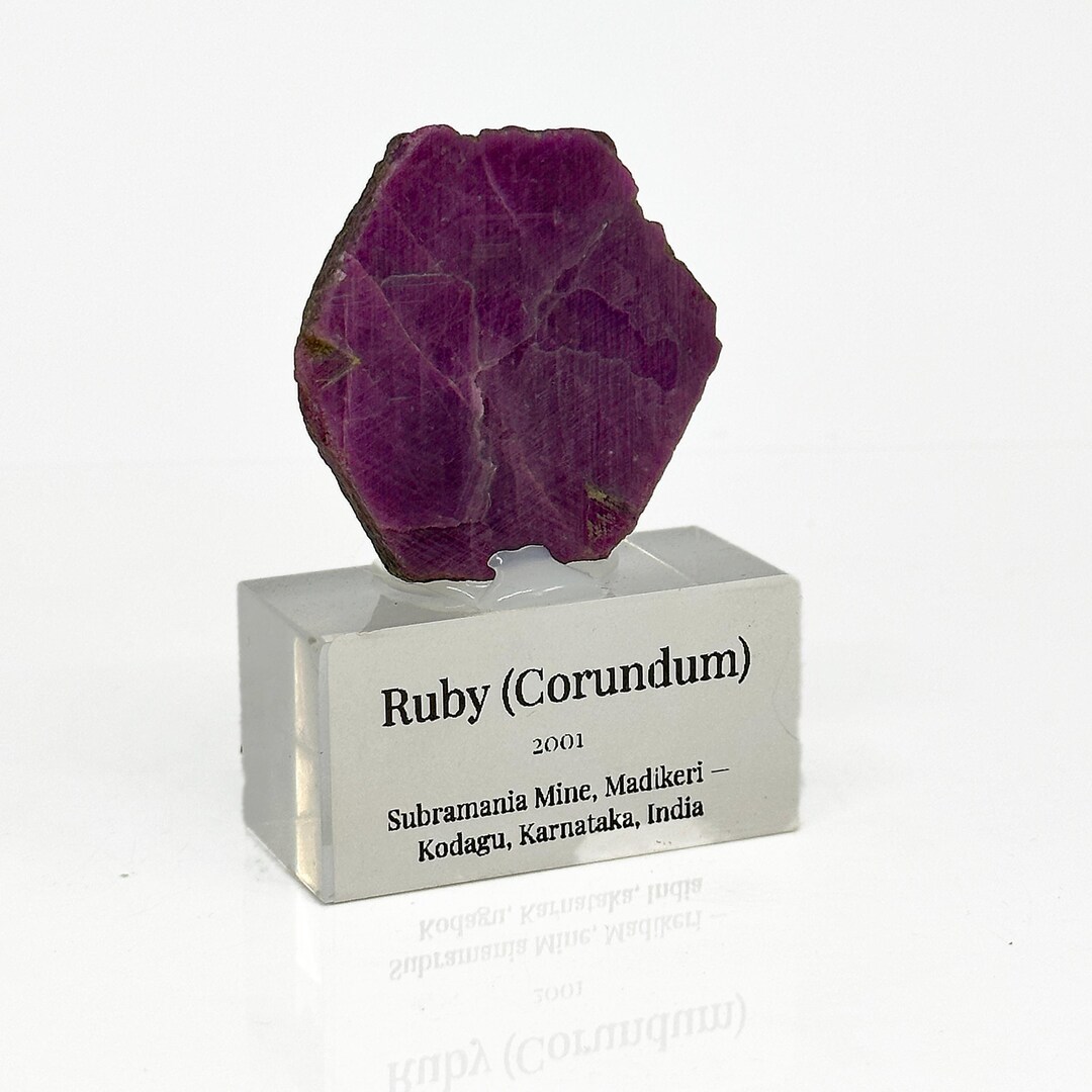 Subramania Mine Ruby Slice – 60g Corundum Crystal, UV Reactive - Etsy