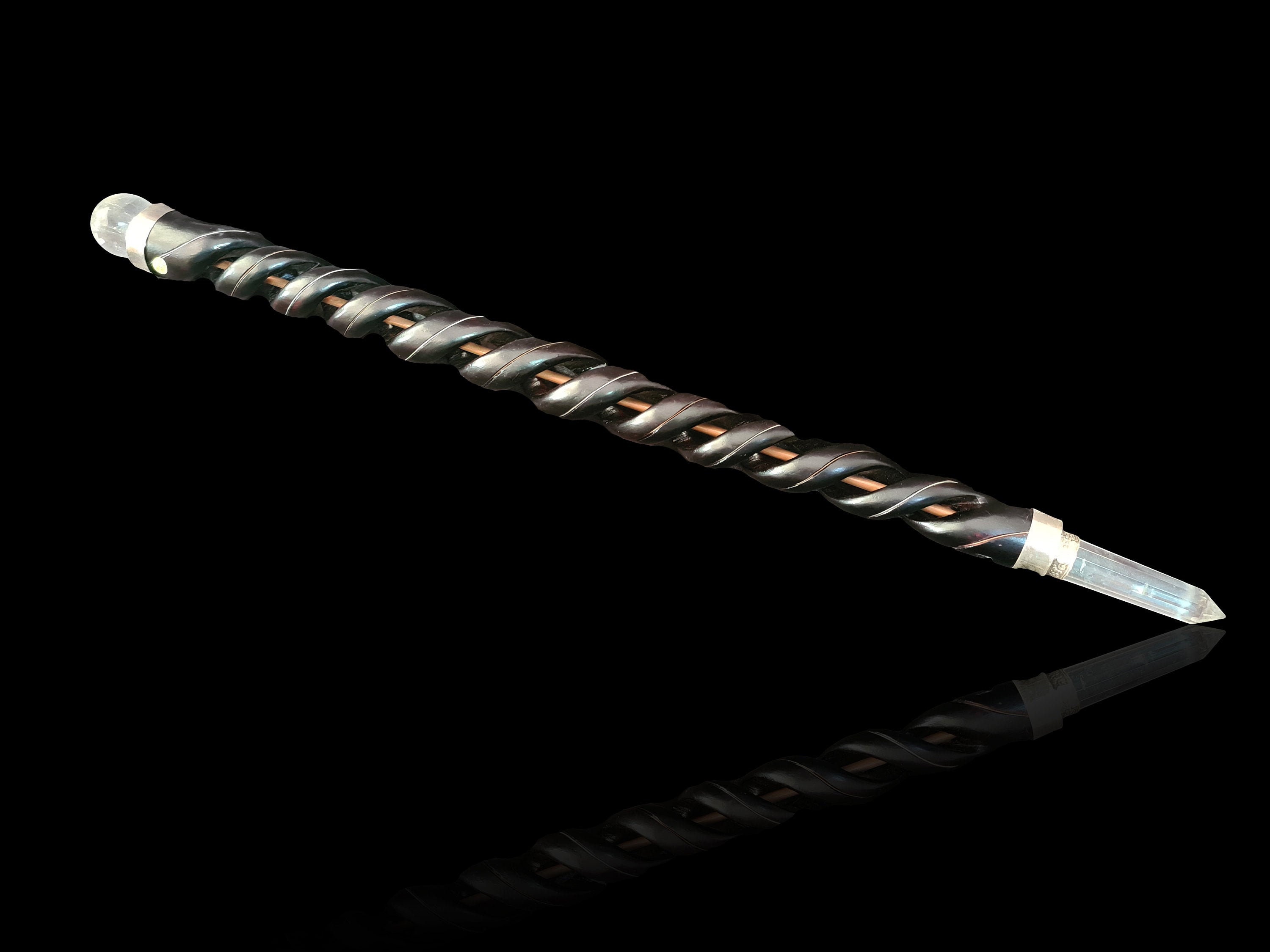 HARRY POTTER 29'' Wooden Wand Copper Metal Wrapped - Etsy