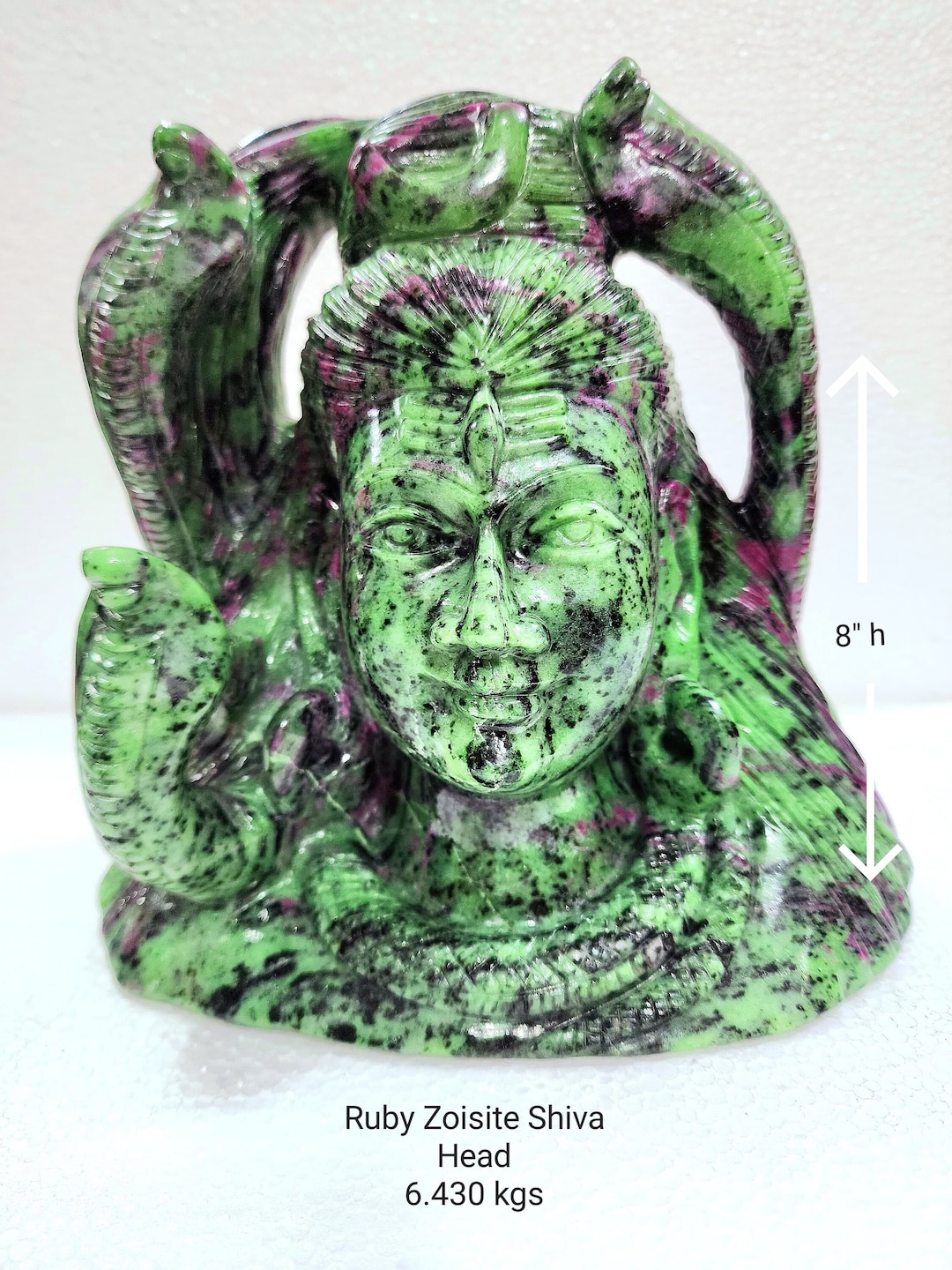 Ruby in Zoisite Shiva Head, Shiva Head Carving, Natraj God Carving, Ruby Shiva, Lord Shiva Head ...