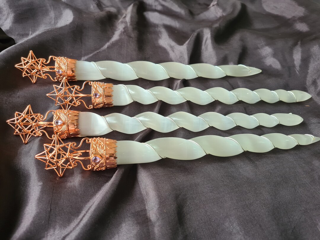 COPPER PLATED Selenite Wand, Crystal Healing Wand, Reiki Chakra Healing ...