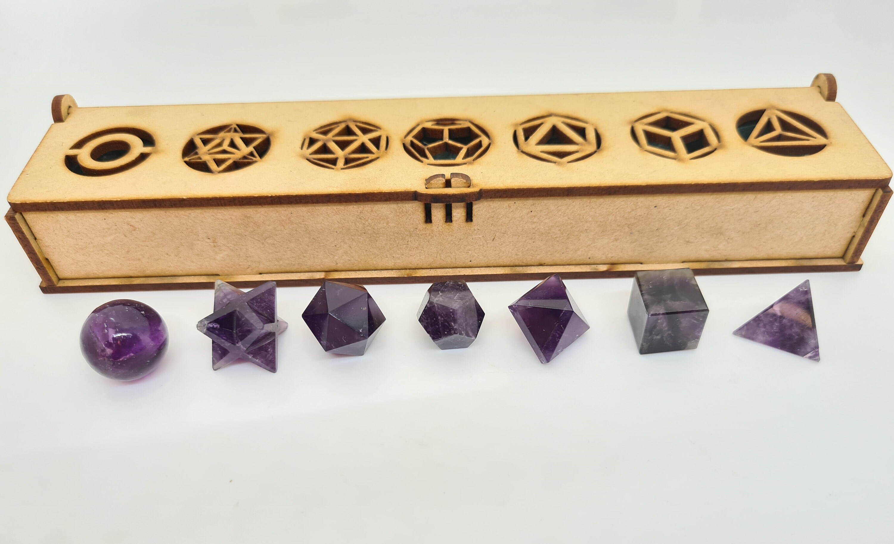 Amethyst Sacred Geometry Set | Natural Crystal Quartz Shapes - Etsy