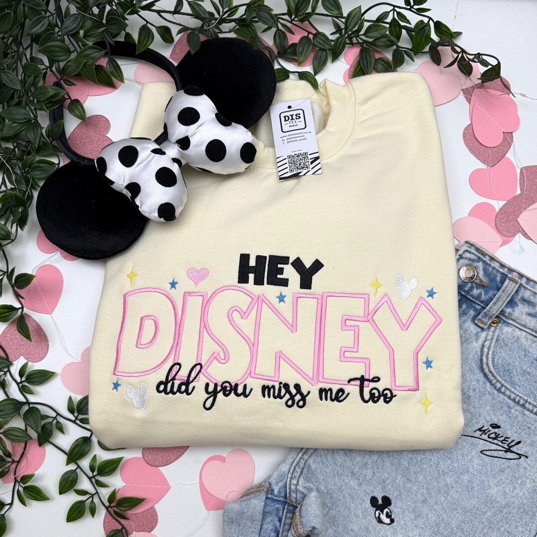 Miss Me Too - Theme Park WDW, DLP & DLR Embroidered T-shirt / Jumper - Etsy