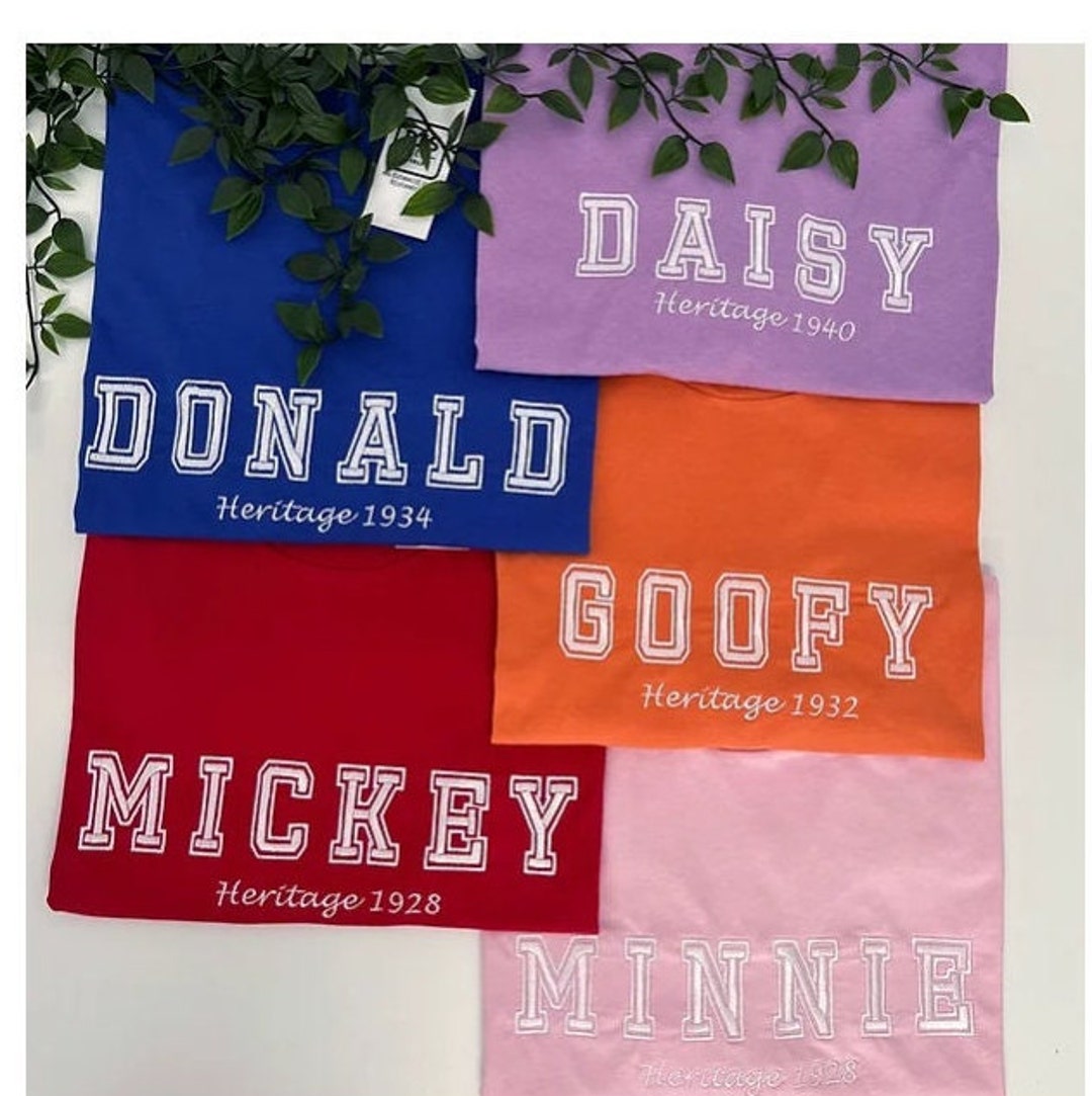 Mickey Minnie Donald Daisy Goofy Theme Park WDW, DLP & DLR Embroidered ...