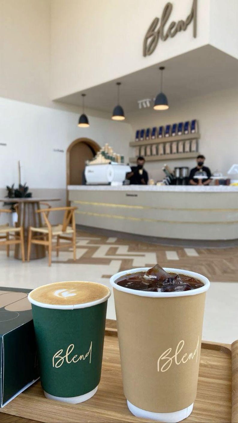 Custom Double Wall Paper Cups Full Color Logo Printing Durable Thick ...