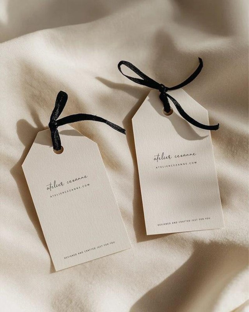 Custom Hang Tags Custom Price Tags With String Tags Black Recycled ...