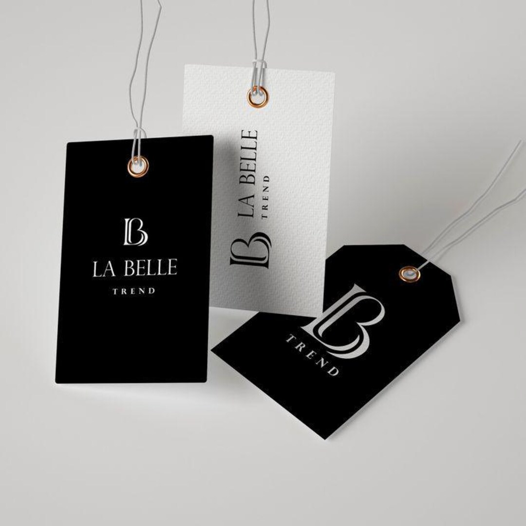 Black Custom Price Tags With String Tags Black Recycled Swing Tag ...