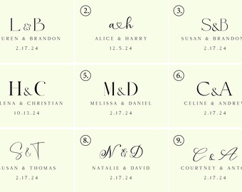Wedding Monogram Design, Couple Logo, Wedding Monogram Template ...