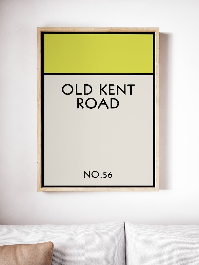 Custom Monopoly Street Name Print Personalised Monopoly Wall Art ...
