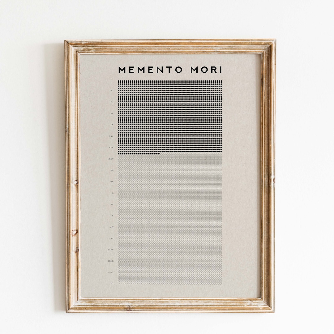 Memento Mori Life Calendar Momento Mori Stoic Calendar Custom Life ...
